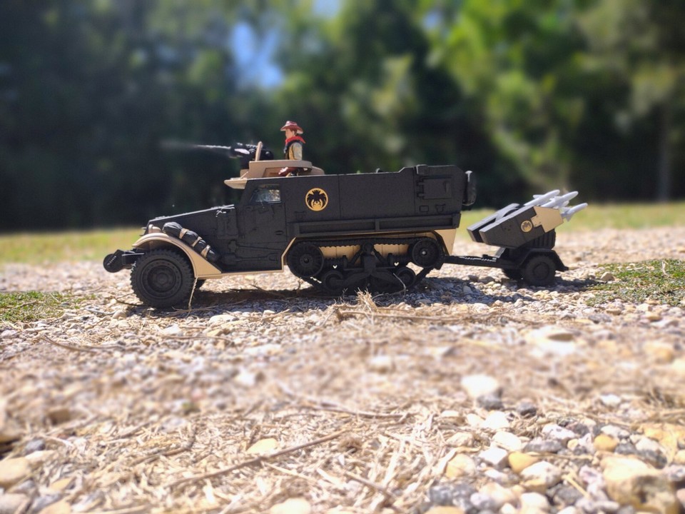 Custom Fresh Monkey Fiction Eagle Force Returns Half Track Vehicle 1:18 ...