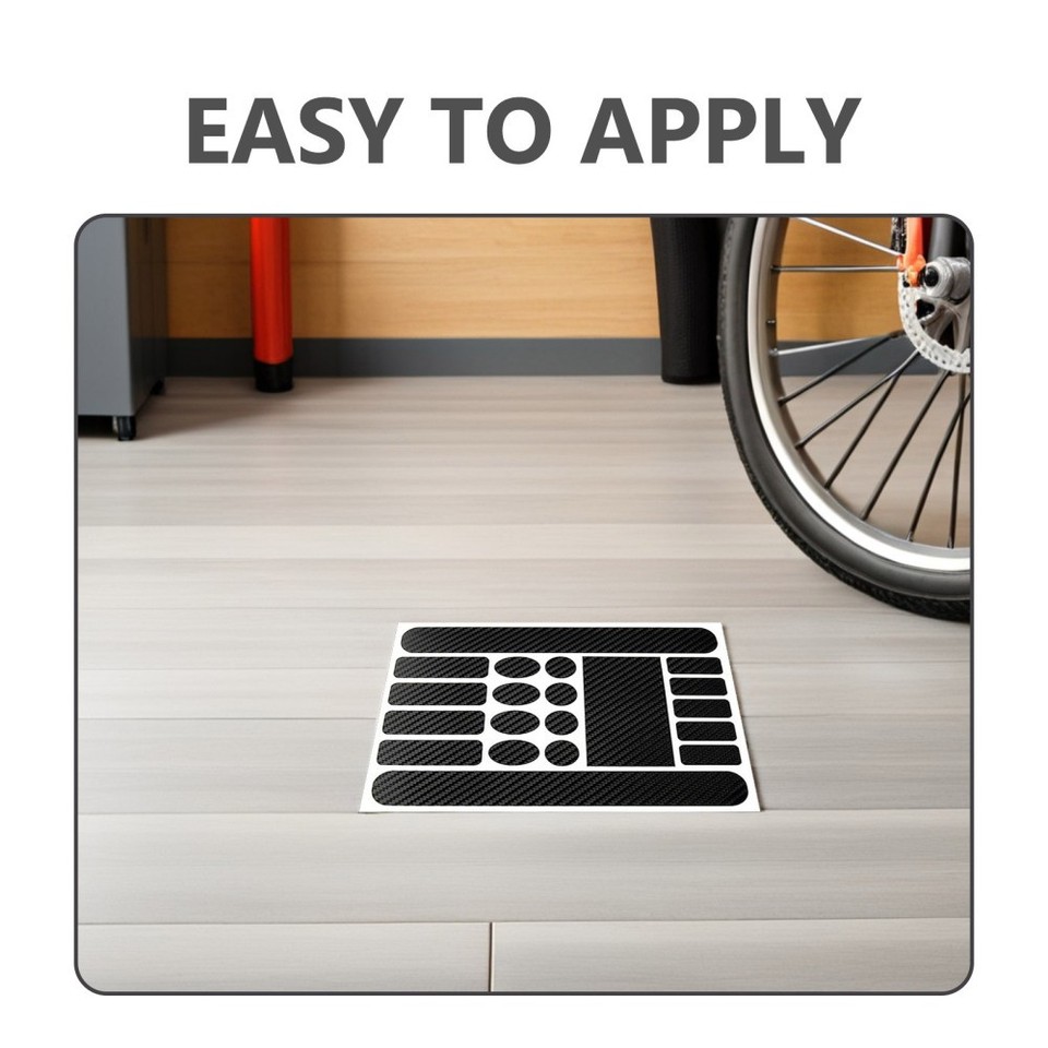 Carbon Fibre Sticker Protective Film Black Bike Frame Protector ...