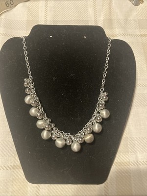 Retired Lia Sophia Necklace Silver Cha Cha Beads 16-20” | eBay UK