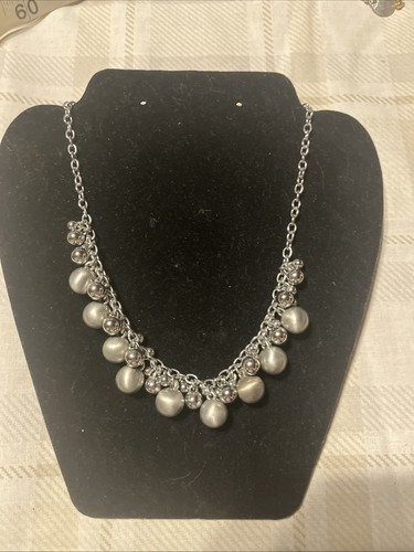 Retired Lia Sophia Necklace Silver Cha Cha Beads 16-20” | eBay UK