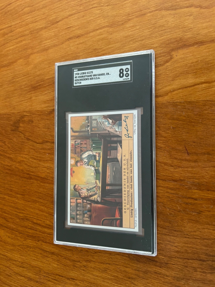 VERY RARE 1938 Liebig THOMAS EDISON Trading Card SGC 8 HIGH GRADE | eBay