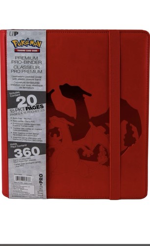 Pokémon Premium Ultra-Pro Binder Red Charizard Binder Holds Up To 360 ...