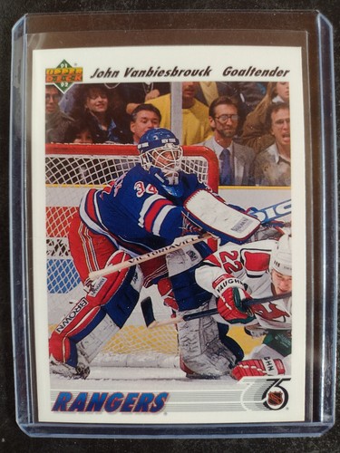 1991-92 Upper Deck #324 John Vanbiesbrouck New York Rangers Hockey Card ...