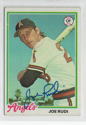 Joe Rudi 1978 Topps autographed signed card Los Angeles Angels | eBay