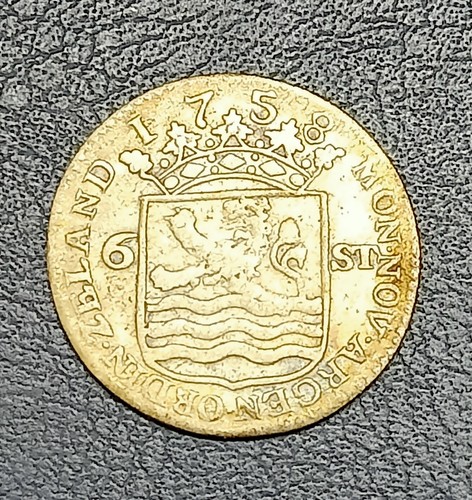 C04. 1758 Netherlands Zealand 6 Stuiver Silver Coin | eBay