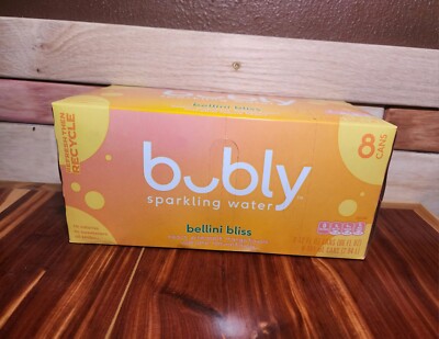 Bubly Bellini Bliss Sparkling Water 12 fl oz, 8 Pack Cans | eBay