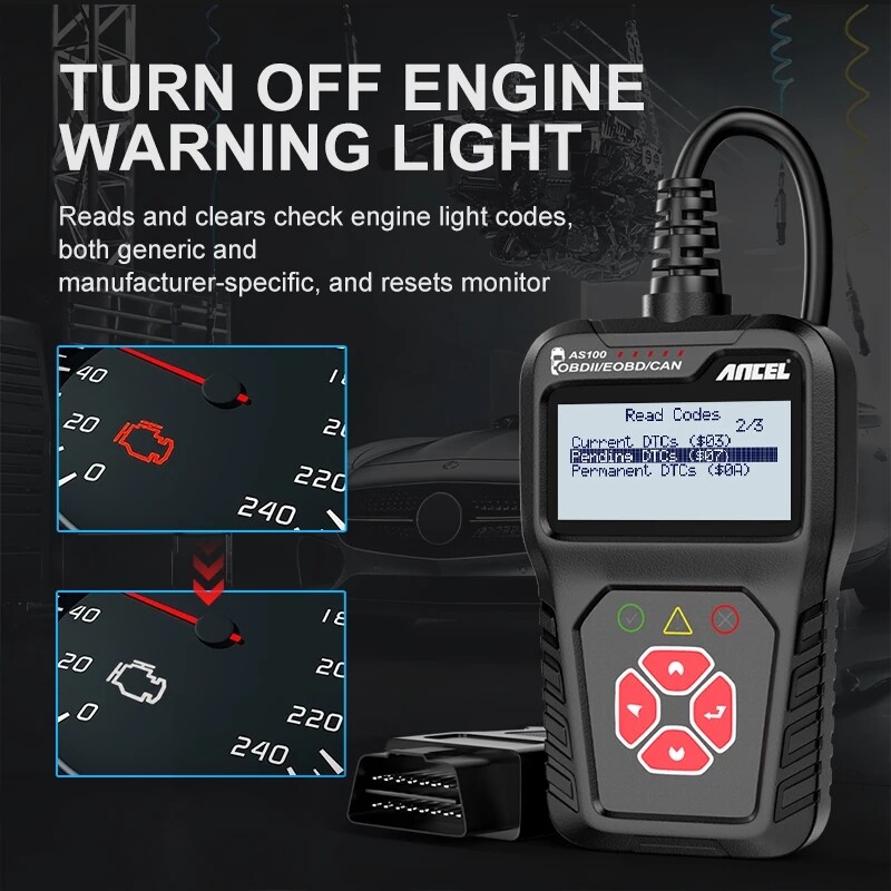 OBD2 Car Code Reader Automotive EOBD Scanner Check Engine Light ...