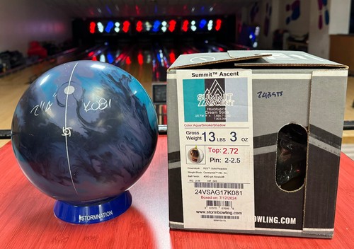 13 lb STORM SUMMIT ASCENT BOWLING BALL UNDRILLED NEW IN BOX NICE PIN | eBay