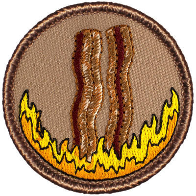 Awesome Boy Scout Patrol Patch! - #652A The Flaming Bacon Patrol! | eBay