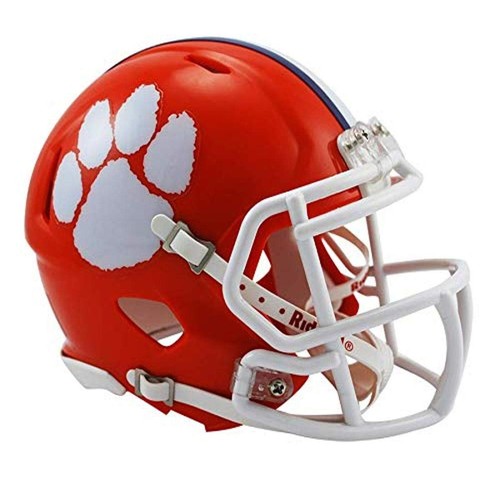 NCAA Clemson Tigers Speed Mini Helmet Orange, 7.5" x 6.5" 680806441117 ...