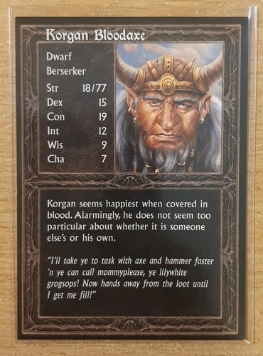 2000 BALDUR'S GATE II "KORGAN BLOODAXE" SHADOWS OF AMN FORGOTTEN REALMS ...