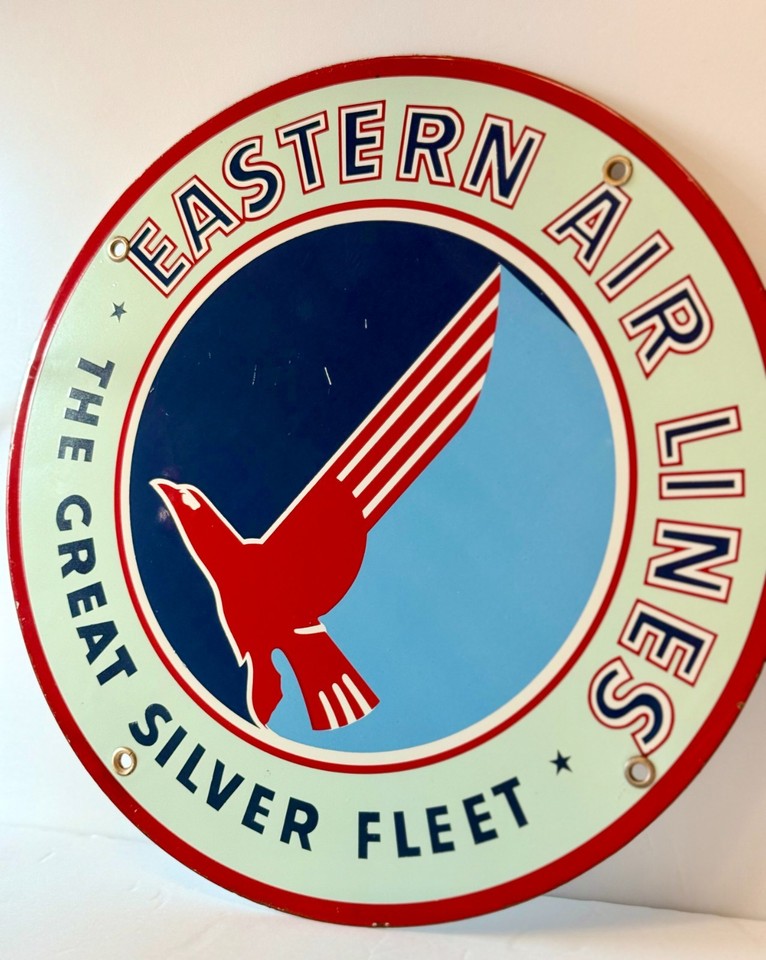 Vintage Eastern Air Lines "Ande Rooney" Porcelain Enameled Metal Sign ...