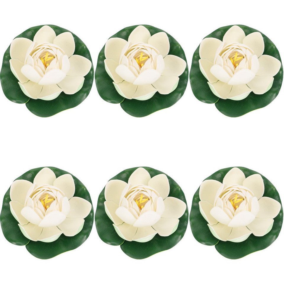 6Pcs Floating Lotus for Garden Pool Fish Tank Decoration | eBay Australia