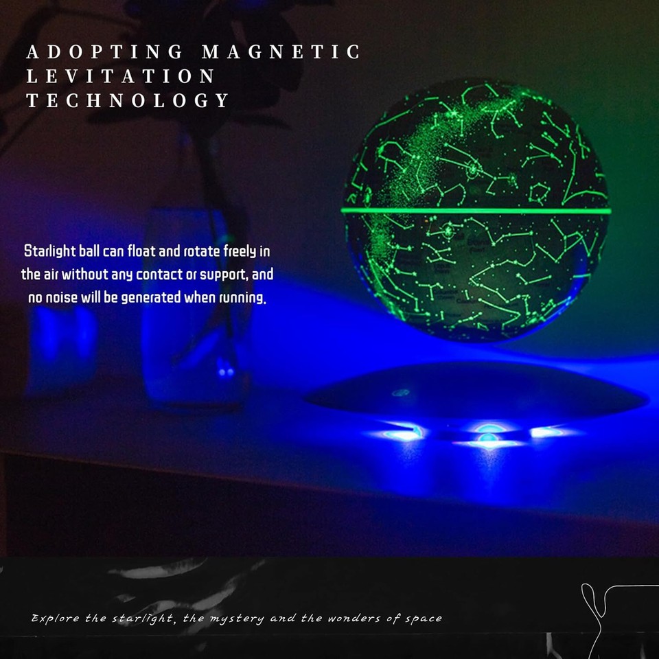 Magnetic Levitation Floating Globe Levitation LED Earth Floating Decor ...