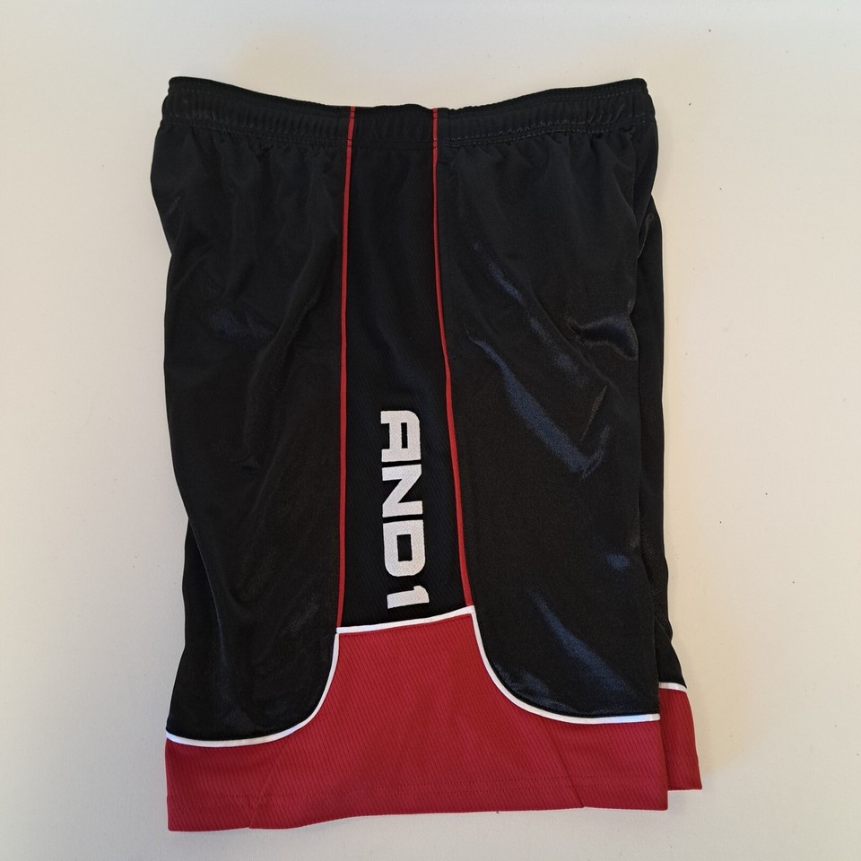 And1 Mens Shorts Basketball Gym 11" Inseam Med, Lg, or 3XL Black White ...
