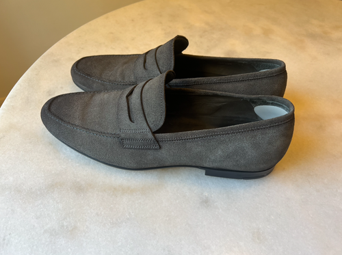 Too Boot New York Adam Derrick Gray Suede Penny Loafer Size 12 | eBay