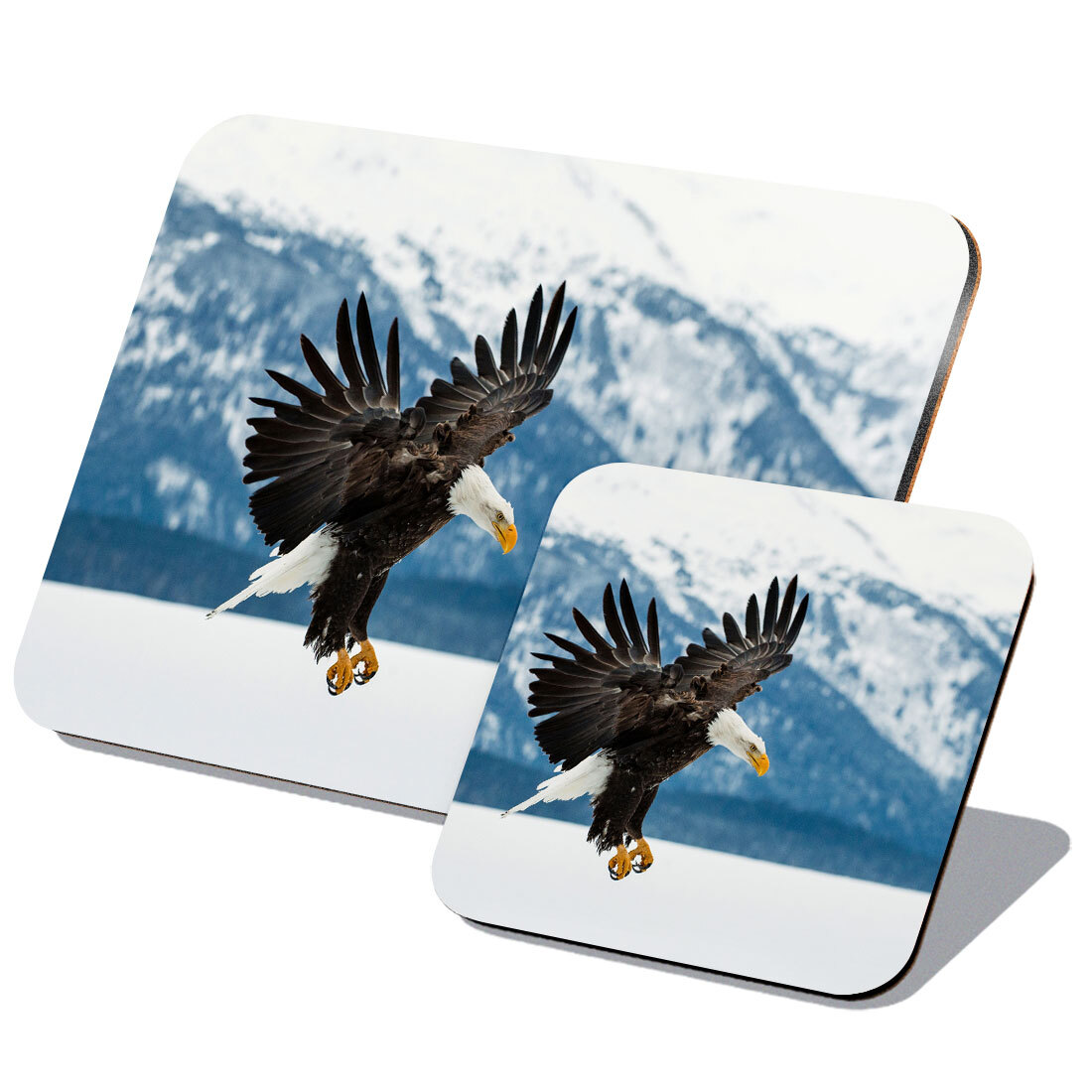 1 Placemat & 1 Coaster Set Flying Bald Eagle Alaska USA America #52851 ...