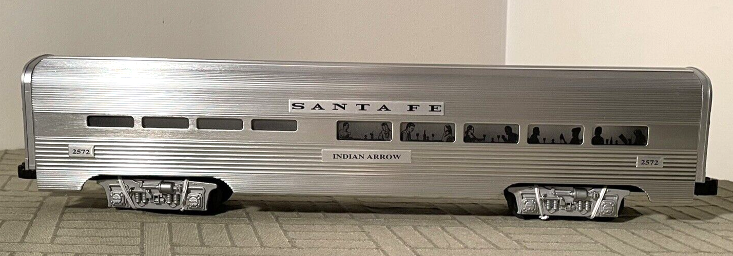 LIONEL 19180 SANTA FE SURFLINER 15'' ALUMINUM PASSENGER 4 CARS PACK, O ...