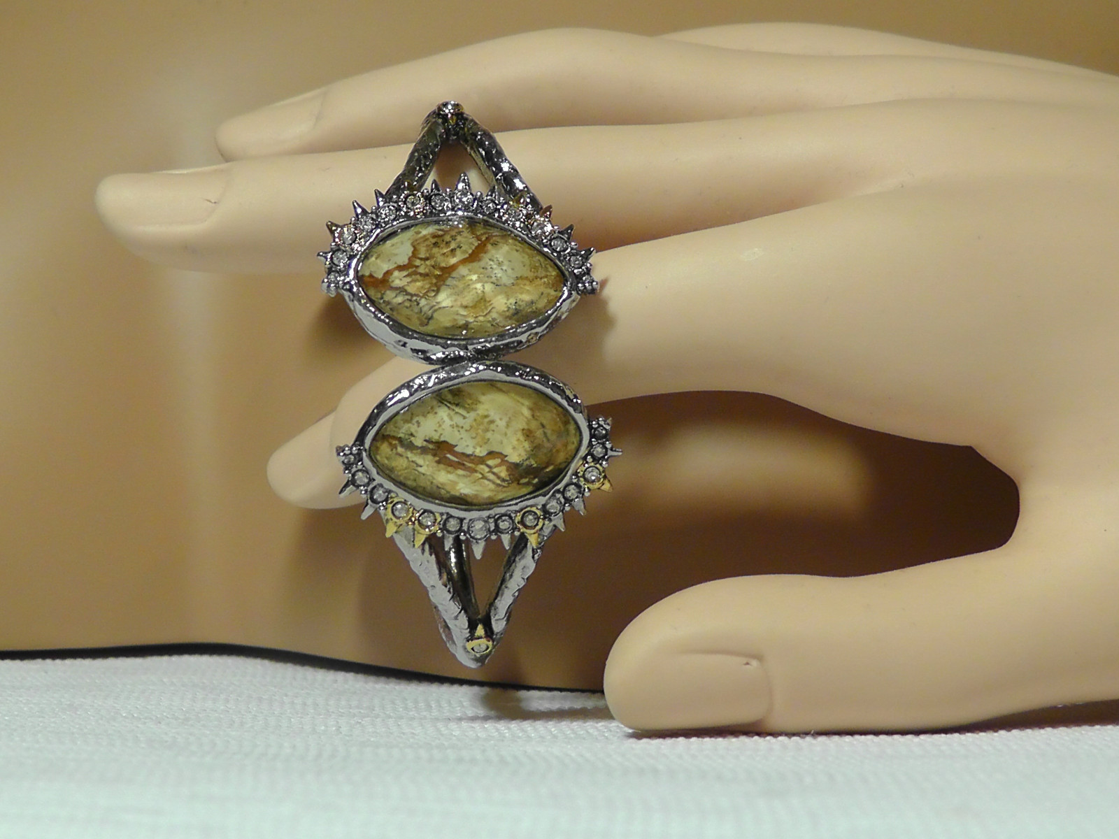 Alexis Bittar Elements Crystal Studded Spur Trimmed Hinged Bangle ...