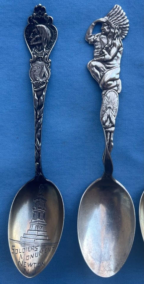 Set of 8 Sterling Silver Indian Native American Souvenir Collector ...