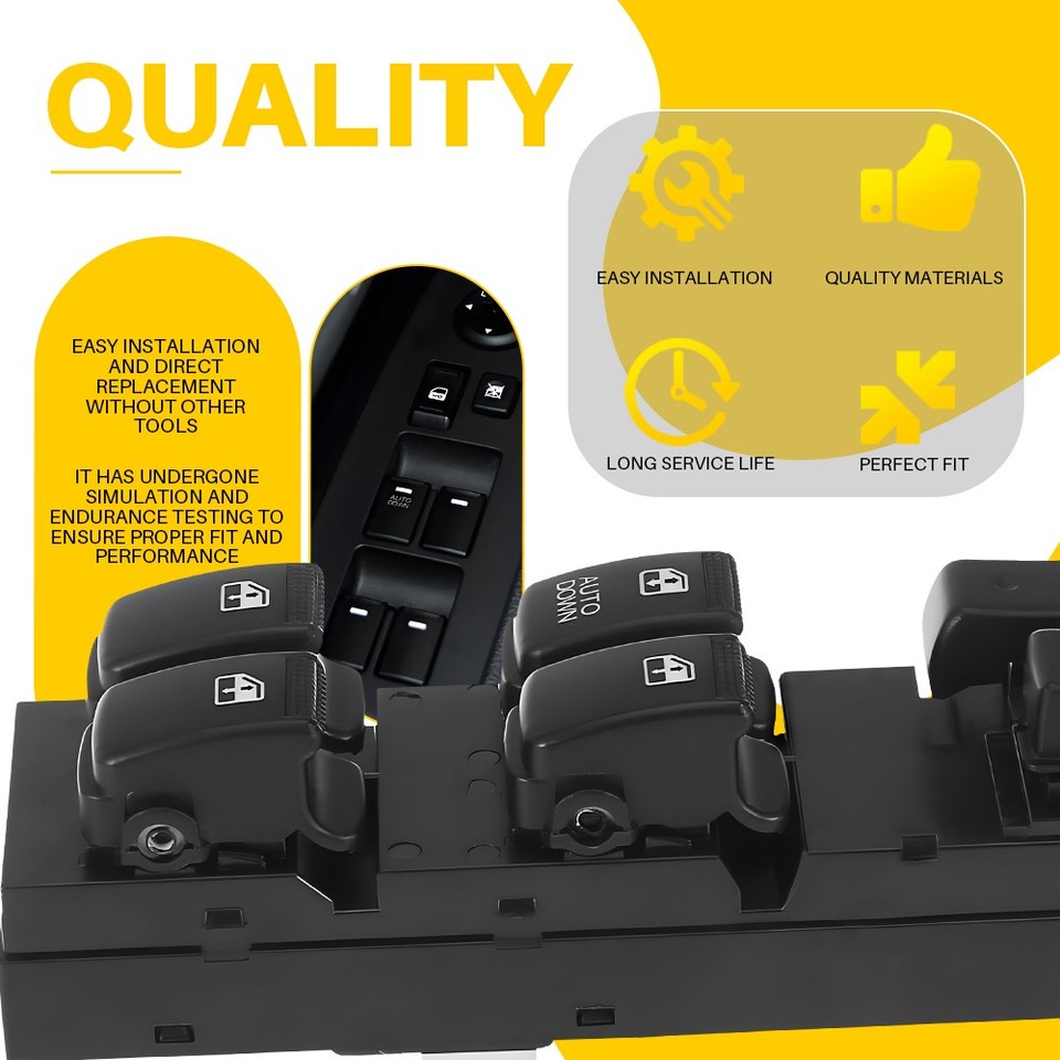For Kia Sportage 05-09 FL Power Window Switch Master Driver Side 93570 ...