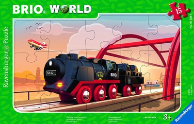 Ravensburger- Puzzle Cornice 15 Pezzi-Locomotiva a Vapore/BRIO Bambini ...