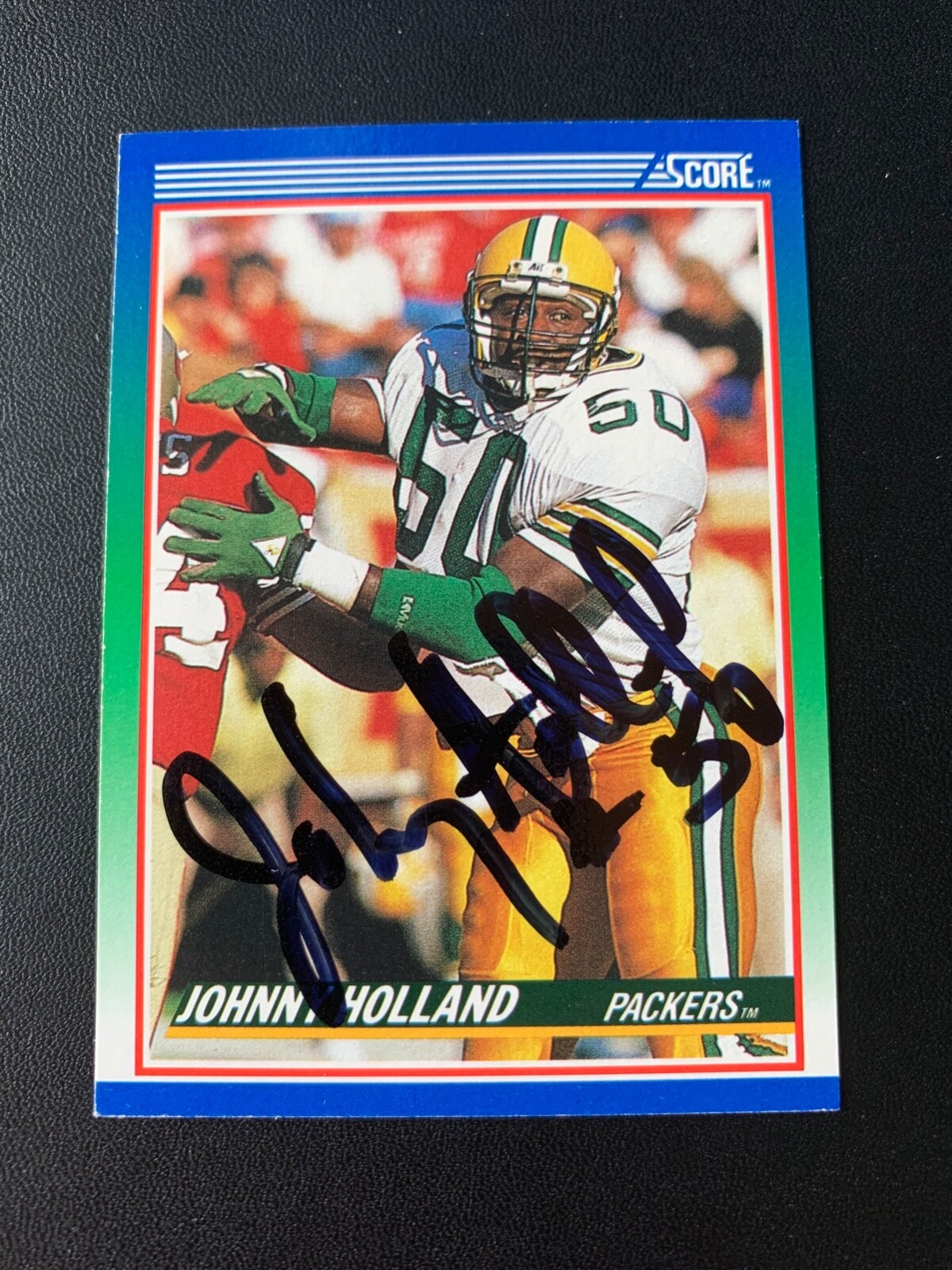 Johnny Holland Signed 1990 Score #48 Card Green Bay Packers Autograph ...