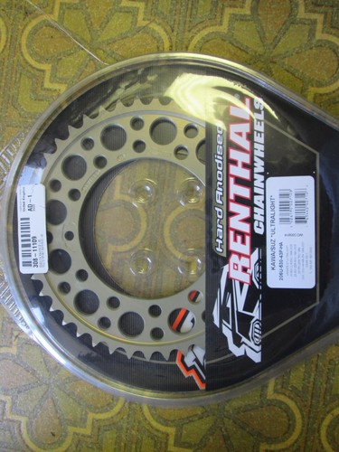 RENTHAL CHAINWHEEL - REAR ALLOY - 43T / VN800 ZX600 ZX7R HAYABUSA ...