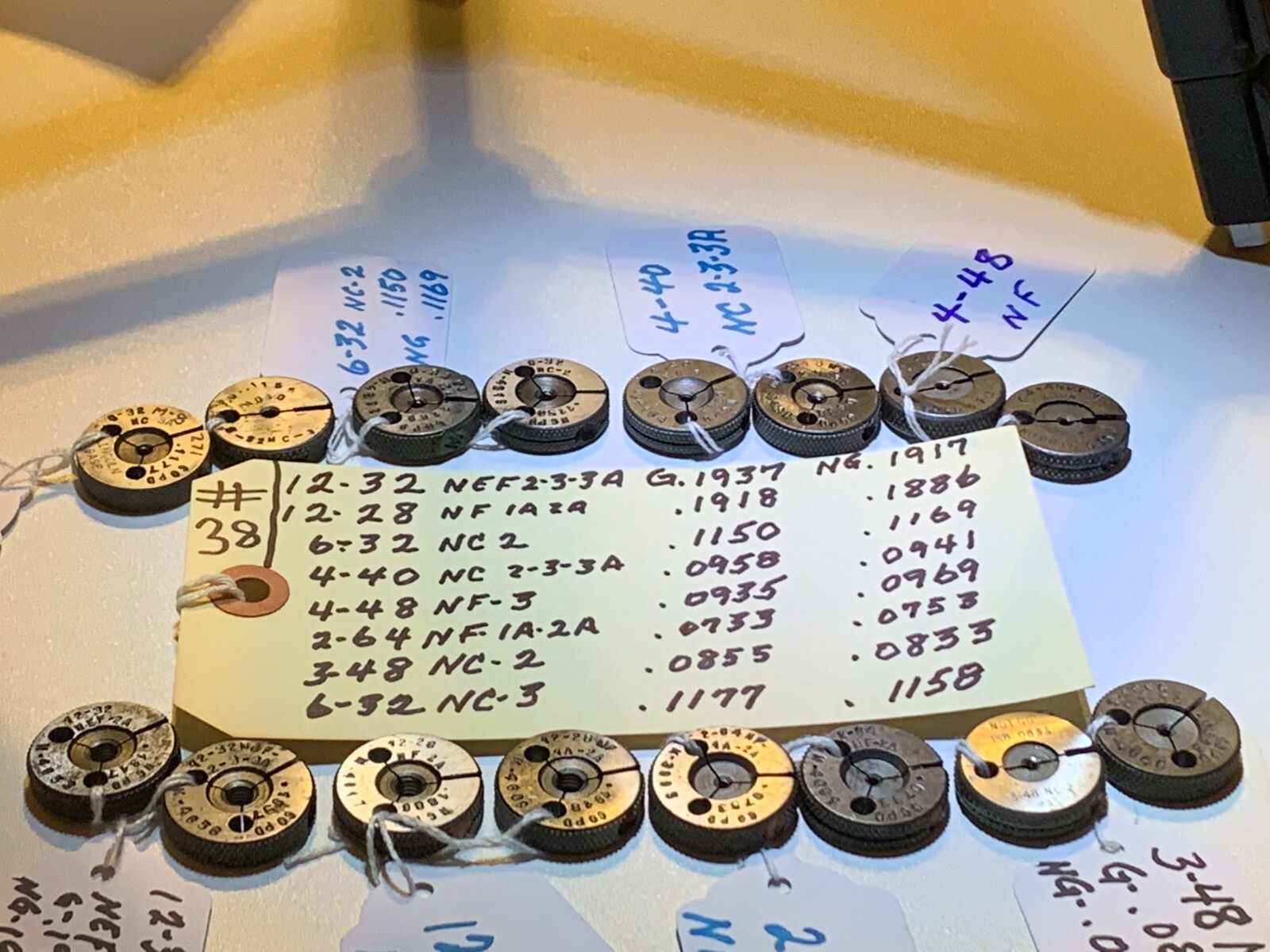 LOT OF 8 SETS- LINCOLN GAGE - THREAD RING GAGES - ASSORTED SIZES | eBay