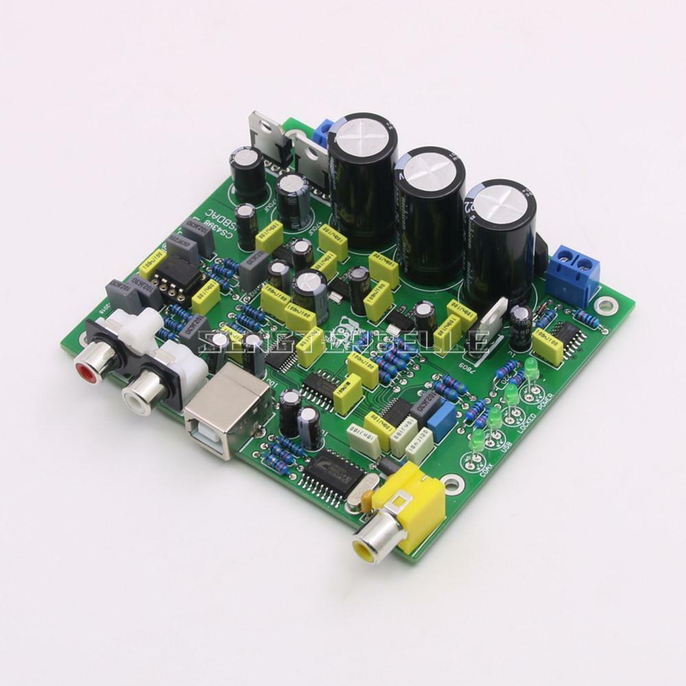 KIT CS8416+CS4398 DAC board ( USB+coaxial DAC 192K/24BIT Board )AC15V-0 ...