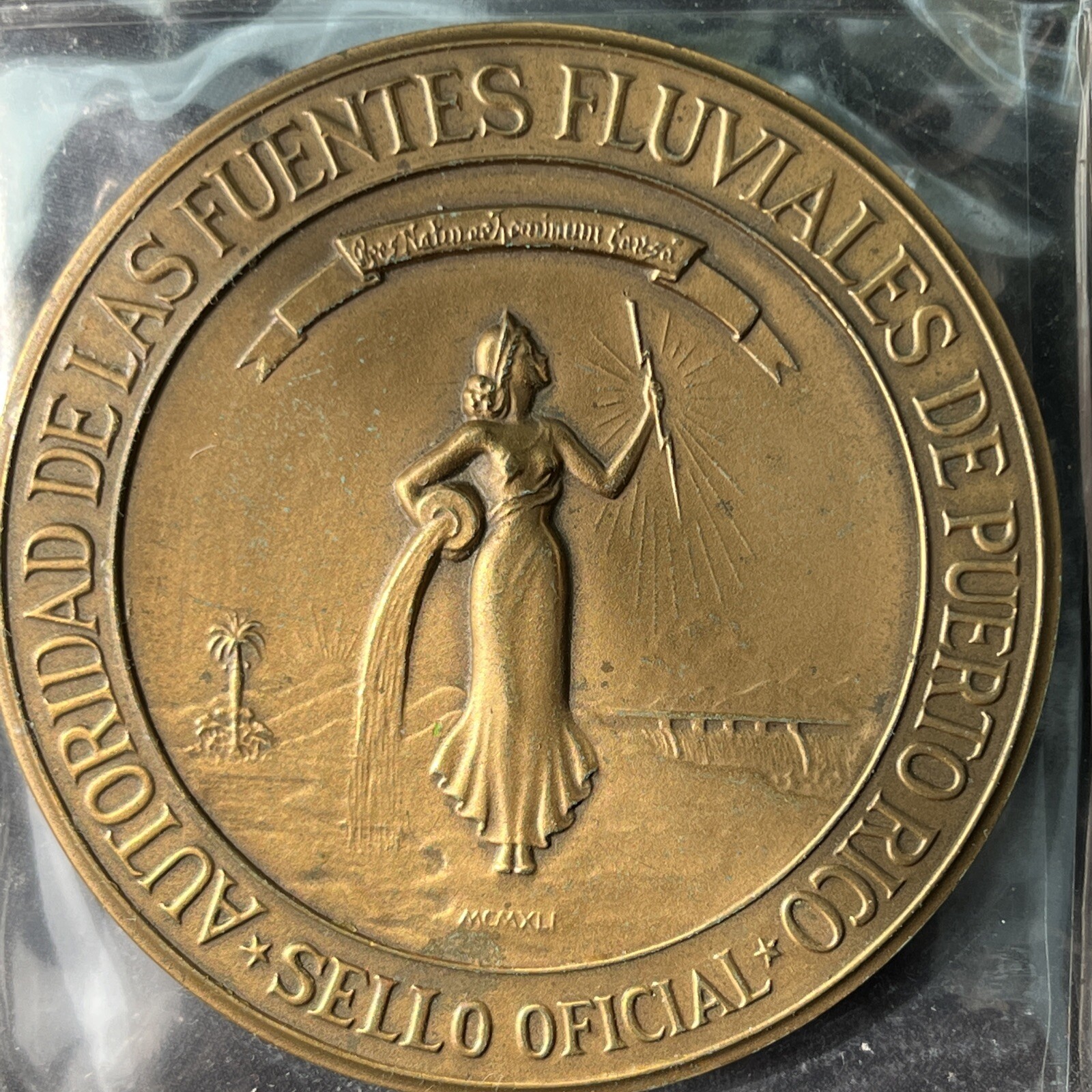 🇵🇷 1941-1966 (SELLO OFICIAL) Autoridad de las FUENTES FLUVIALES de ...