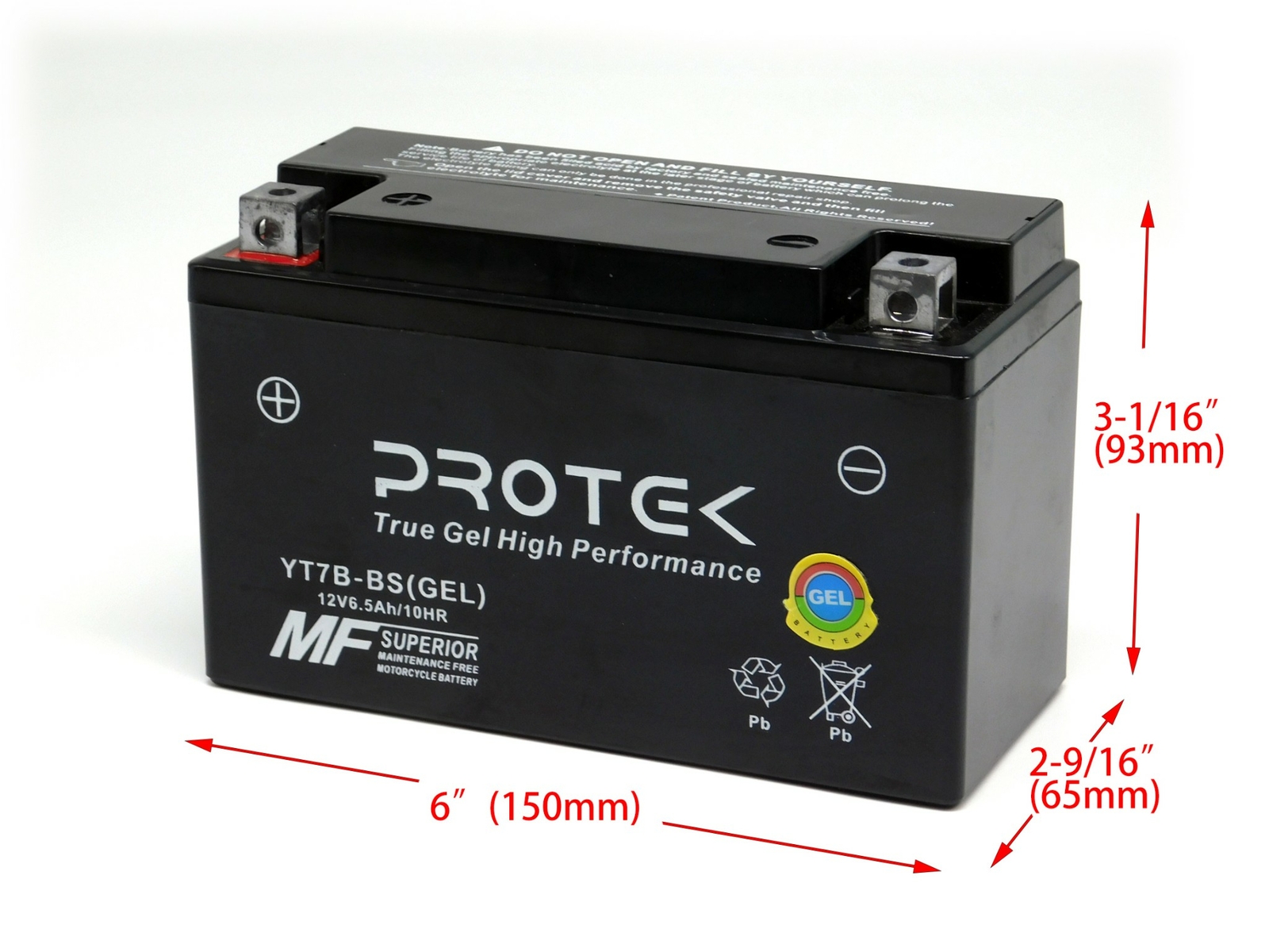 YT7B-BS CT7B-BS 12V 6.5Ah Sealed GEL Battery for 2000-2017 Suzuki DRZ ...