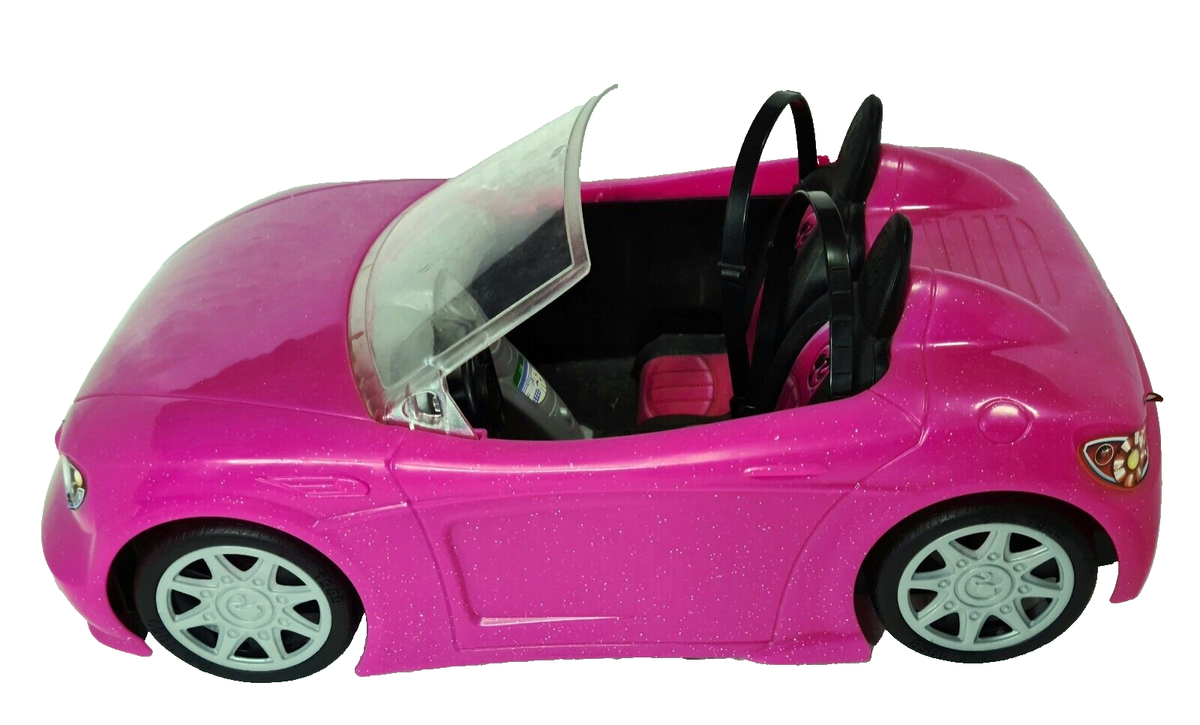Doll Convertible Car SUPER JOY Pink Convertible Doll Car - Glittering ...