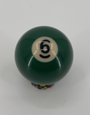 #6 Pool Billiard Ball 2.25, 2 1/4" - Great Shape, Very Small Chip Shown ...