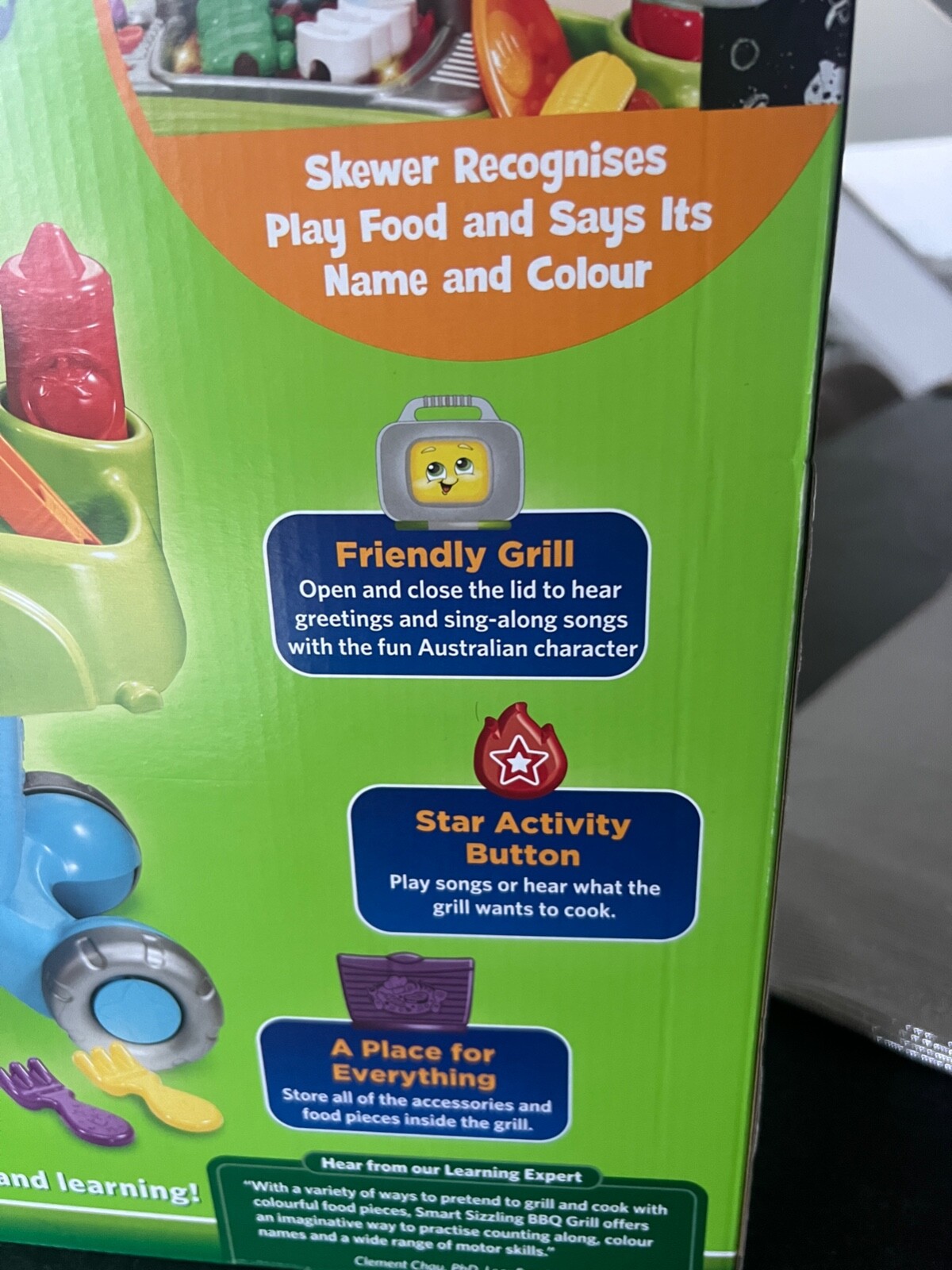 LeapFrog Kitchen BBQ Playset with Play Food for Kids - Multicoloured ...