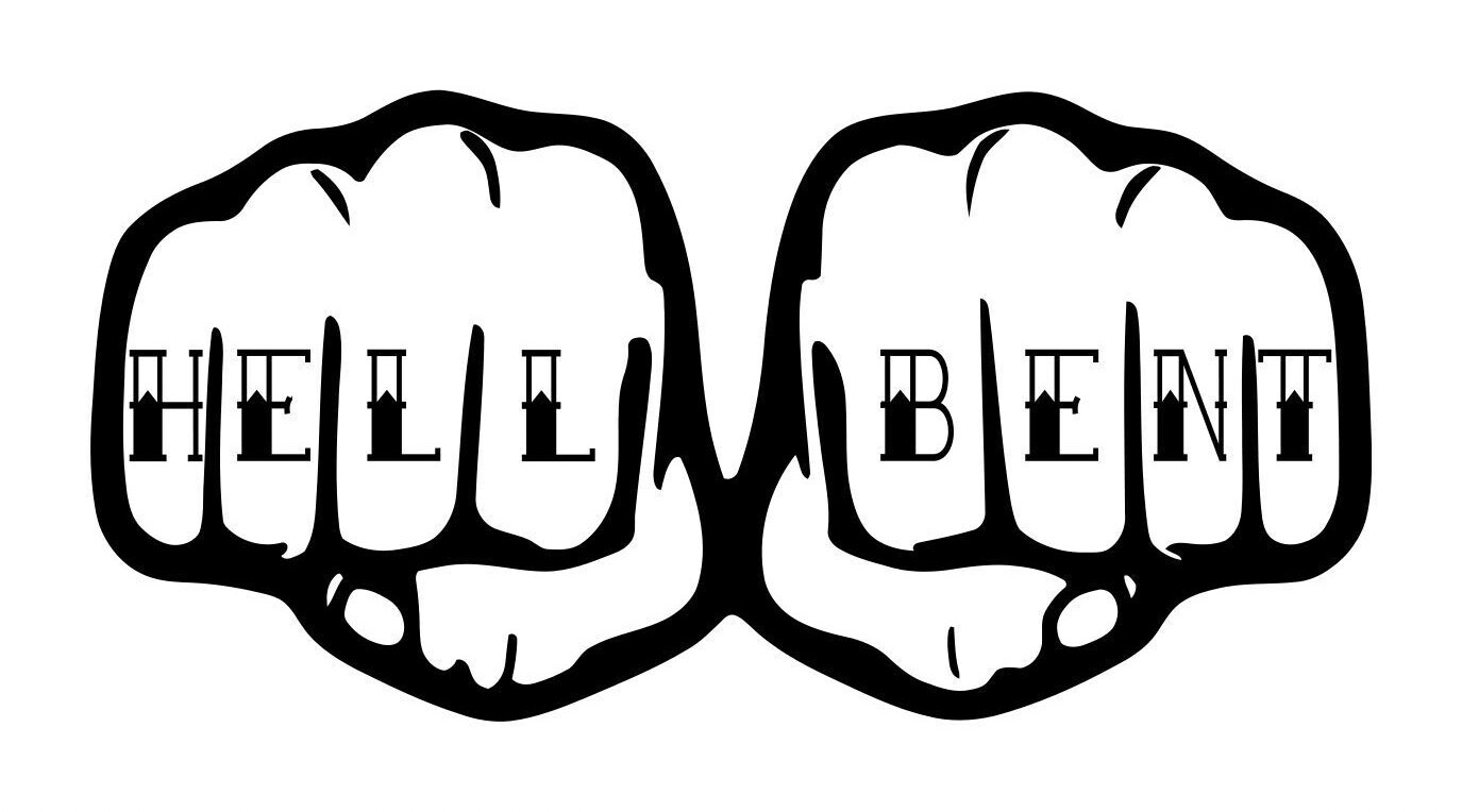 Knuckle Tattoo Hell Bent Decal #1 3.5"x7" Choose Color | eBay