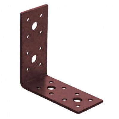 Nuovo 2 X Bpc Resistente ad Angolo Staffe - Marrone Dual Rivestito 90mm ...