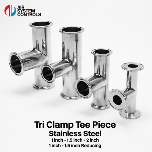 Tri Clamp Tee - T Piece Fitting - Adapter - Stainless Steel | eBay UK