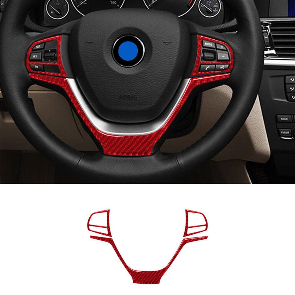 65Pcs For BMW X3 F25 X4 F26 Red Carbon Fiber Full Interior Kit Cover ...