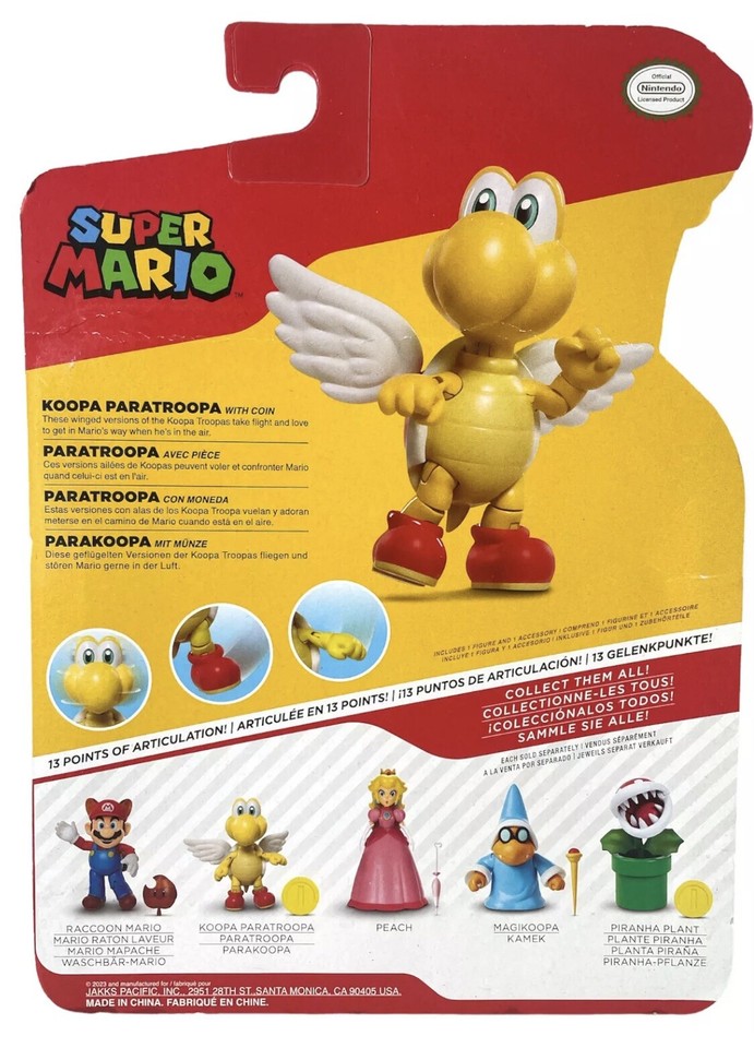 NEW - Koopa Paratroopa - World of Nintendo Super Mario 4 - Inch Jakks ...