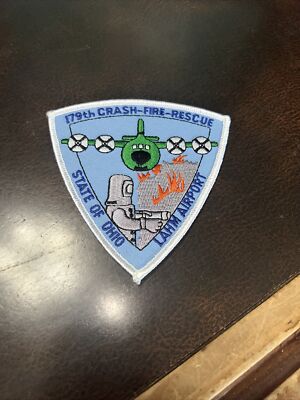 Vintage Obsolete Ohio Fire Department Patch LAHM Airport 179th Crash ...