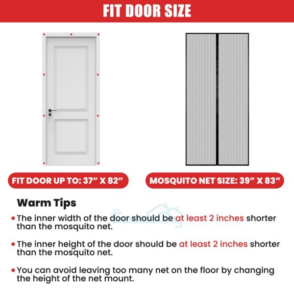 Magnetic Screen Mesh Door Retractable Net Pet Kids Patio Hands Free ...