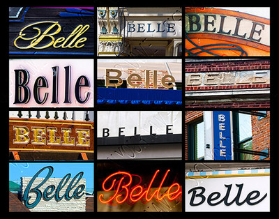 BELLE Name Poster featuring actual sign photos | eBay