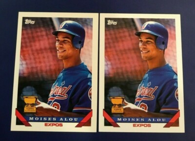 1993 Topps # 123 MOISES ALOU Lot 2 All Star Rookie Gold Cup Bartman ...