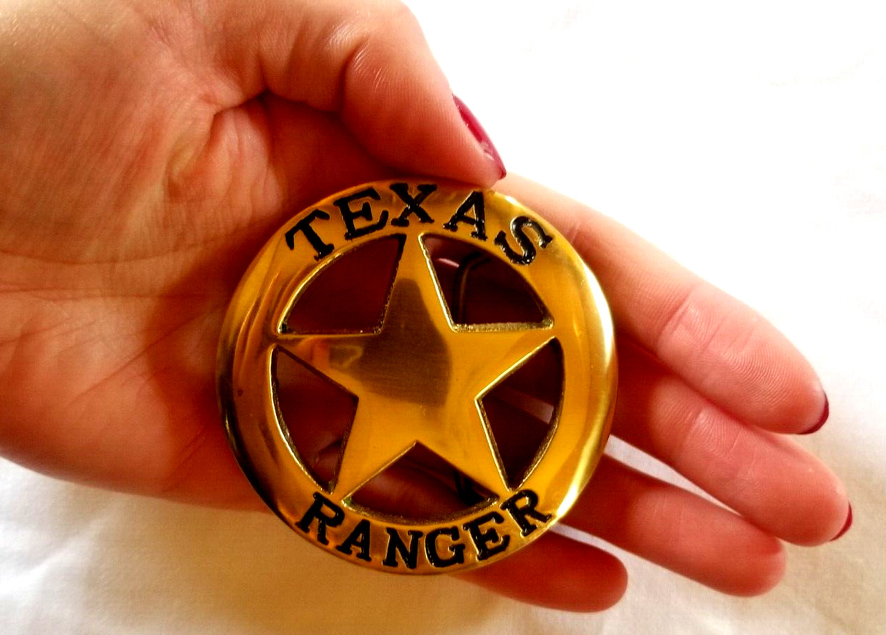 Texas Ranger SOLID BRASS Baron Belt Buckle for 1.5 in… - Gem