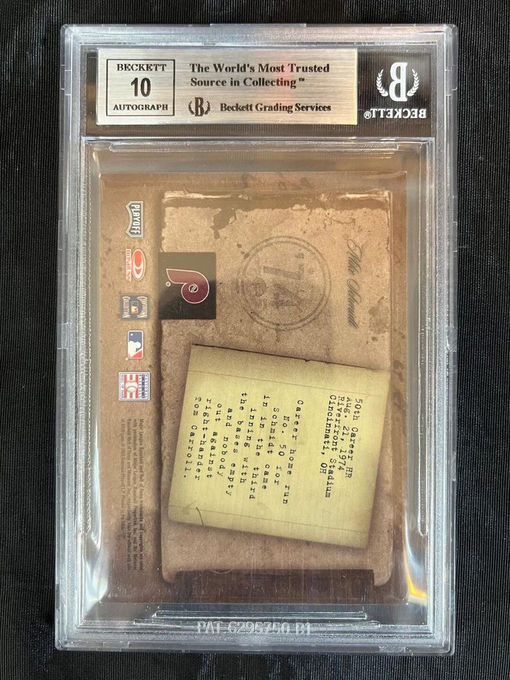 2005 Biography Donruss Playoff Autograph Mike Schmidt #50 BGS 8.5 NM ...