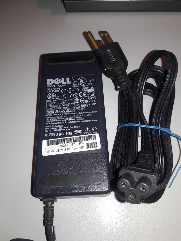 DELL CHARGER AA20031, PA-6 Family, FOR DELL LATITUDE PP01L & CPi Works ...