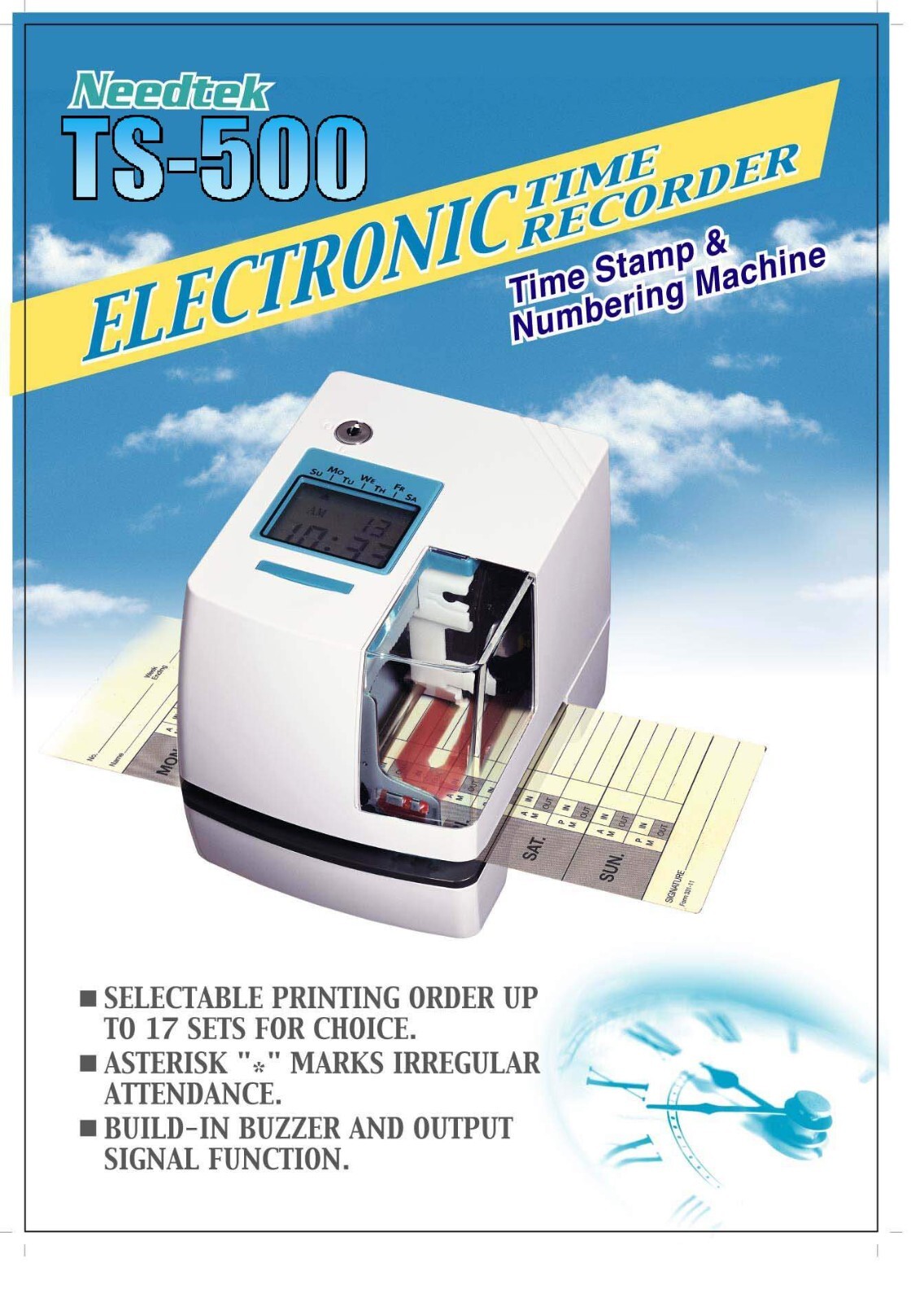 TS-500 TIME AND DATE STAMP EMPLOYEE TIME CLOCK | eBay Australia