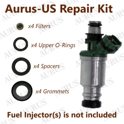 x4 FUEL INJECTOR REPAIR KIT FOR 1993-2000 Toyota Rav4 Solara Camry MR2 ...