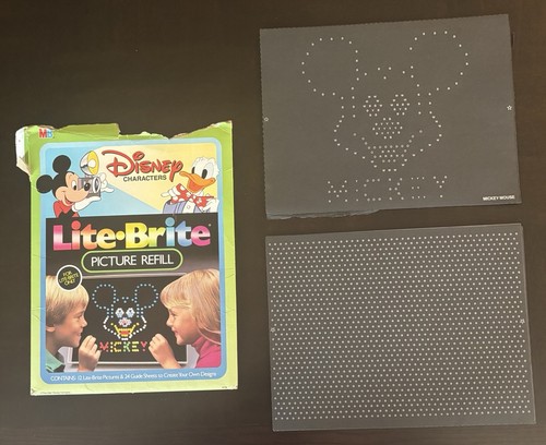 8 LITE BRITE DISNEY CHARACTER SHEETS Mickey Mouse, Donald Duck, Bambi ...